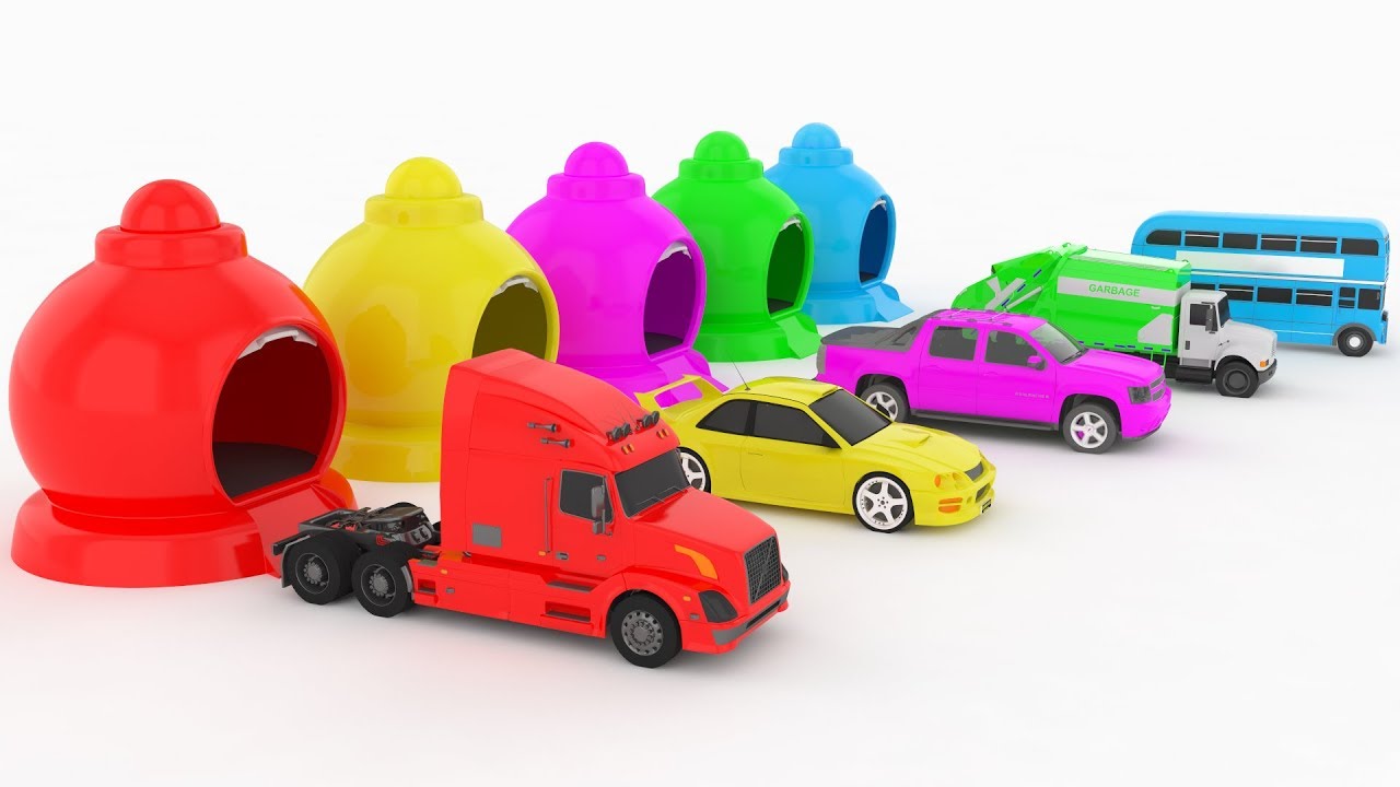 Colors for Children to Learn with Street Vehicles & Cars Colours for ...