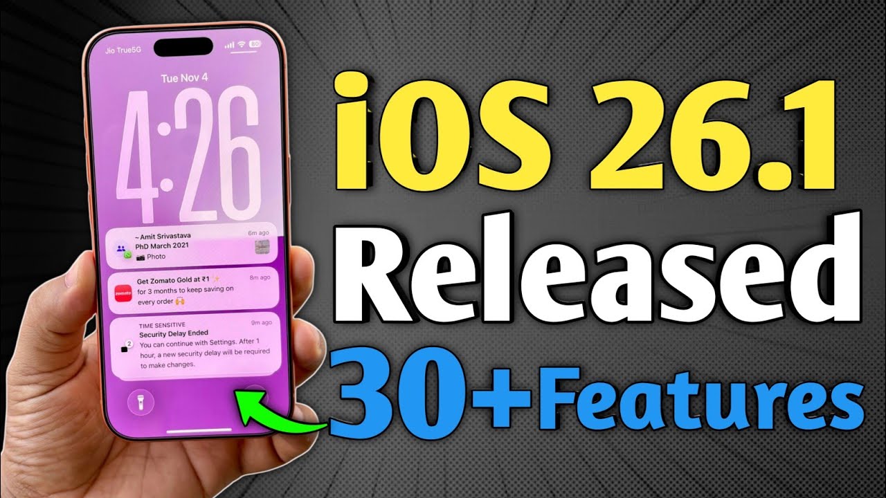 iOS 26.1 is Released - 30+ New Features - YouTube