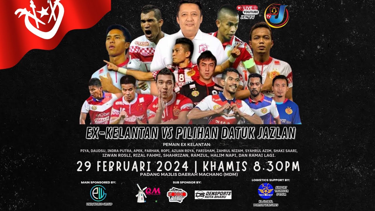 [Live Friendly] EX KELANTAN vs PILIHAN DATUK JAZLAN - YouTube