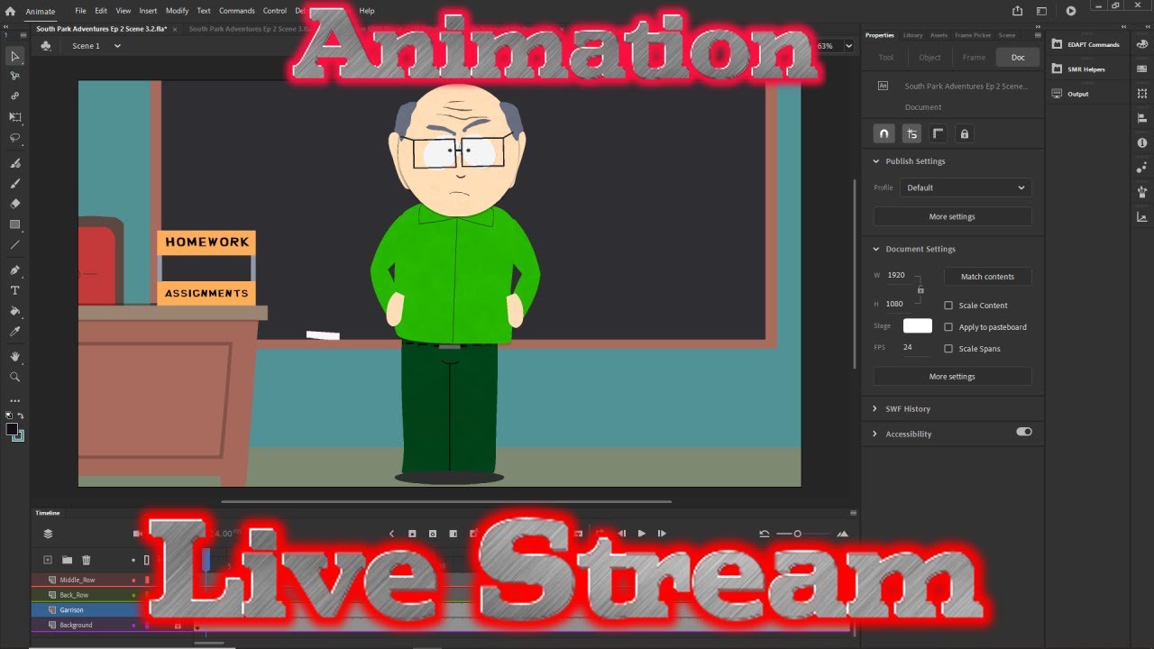 🏫 Animating Episode 2 🏫 South Park Adventures Animation Live Stream ...