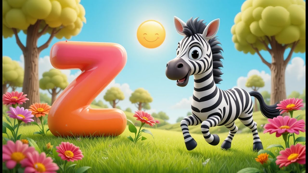Z is for Zebra | ABC Phonics Song for Kids | Learn the Letter Z with ...