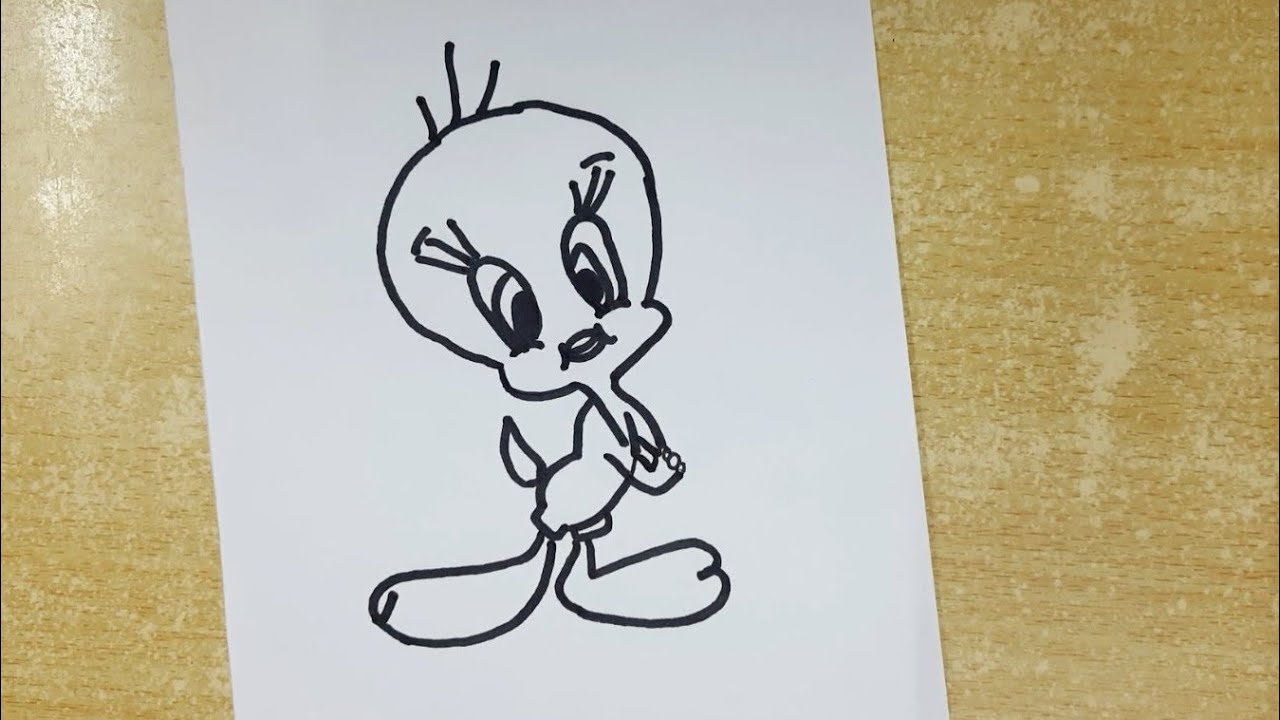 How to draw tweety? #easy #art #creativity #watercolor #cute #drawing # ...