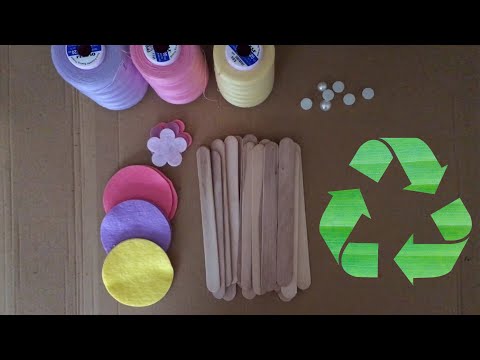 Dil çubuğu ve keçe ile bakın ne yaptım/ DIY DOOR ORNAMENT HOW TO MADE / HOME DECOR #dıy