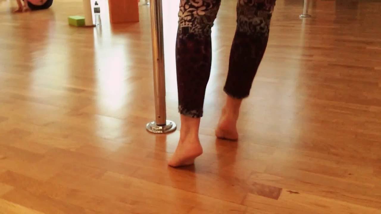 Feet only... pole dance movement - YouTube