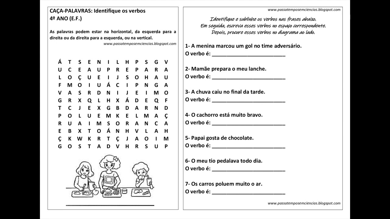 CAÇA-PALAVRAS: Identifique os verbos (4º ano EF)🐆 Explore o Mundo da ... CAÇA-PALAVRAS: Identifique os verbos (4º ano EF)🐆 Explore o Mundo da ...