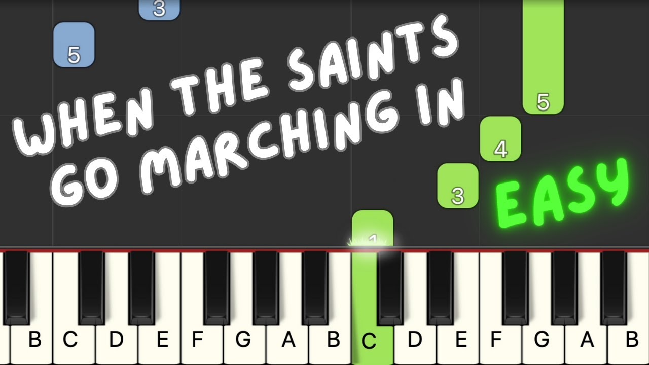 When the Saints Go Marching In - EASY Piano Tutorial - YouTube