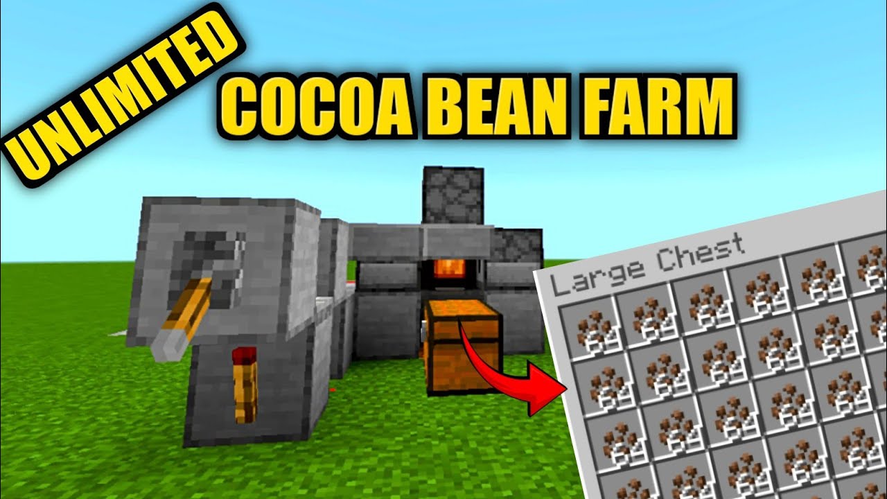 SIMPLE 1.21 AUTOMATIC COCOA BEAN FARM TUTORIAL in Minecraft Bedrock (MCPE/Xbox/PS4/Switch ...