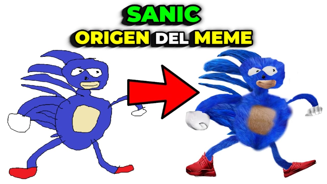 SANIC 🔵💨ORIGEN del MEME | Dibujo HORRIBLE en Paint se volvió LEYENDA ...