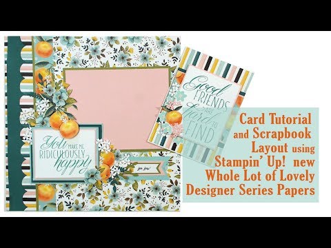 Stampin' Up! Card Tutorial and Layout with Whole Lot of Lovely - YouTube
