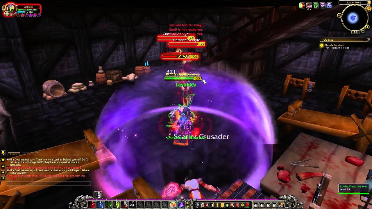 WoW quest #1226 Bloody Breakout - YouTube