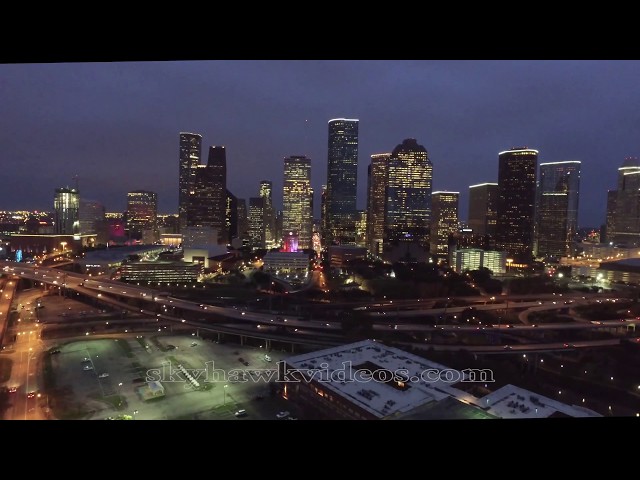 Downtown Houston Skyline At Night