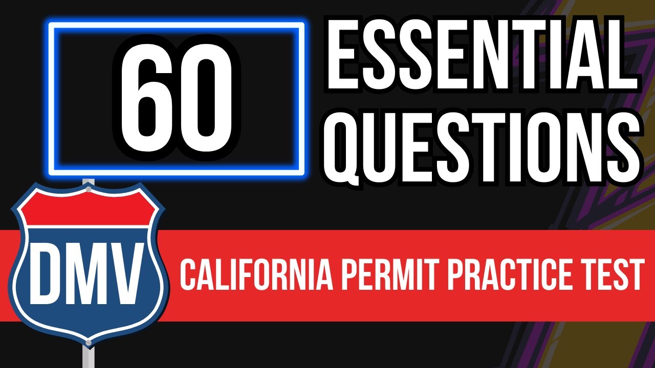 California DMV Permit Practice Test 2025 (60 Essential Questions) - YouTube