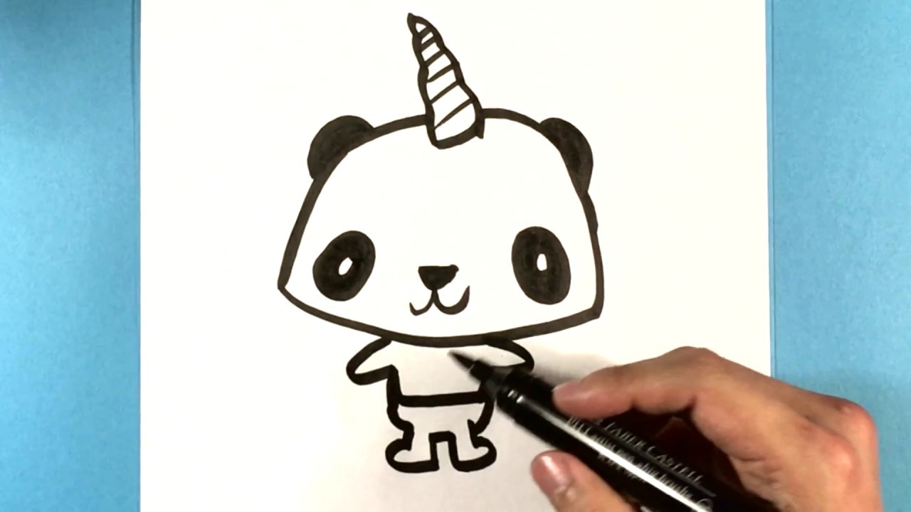 How to Draw a Pandacorn - Cute Animals to Draw - YouTube