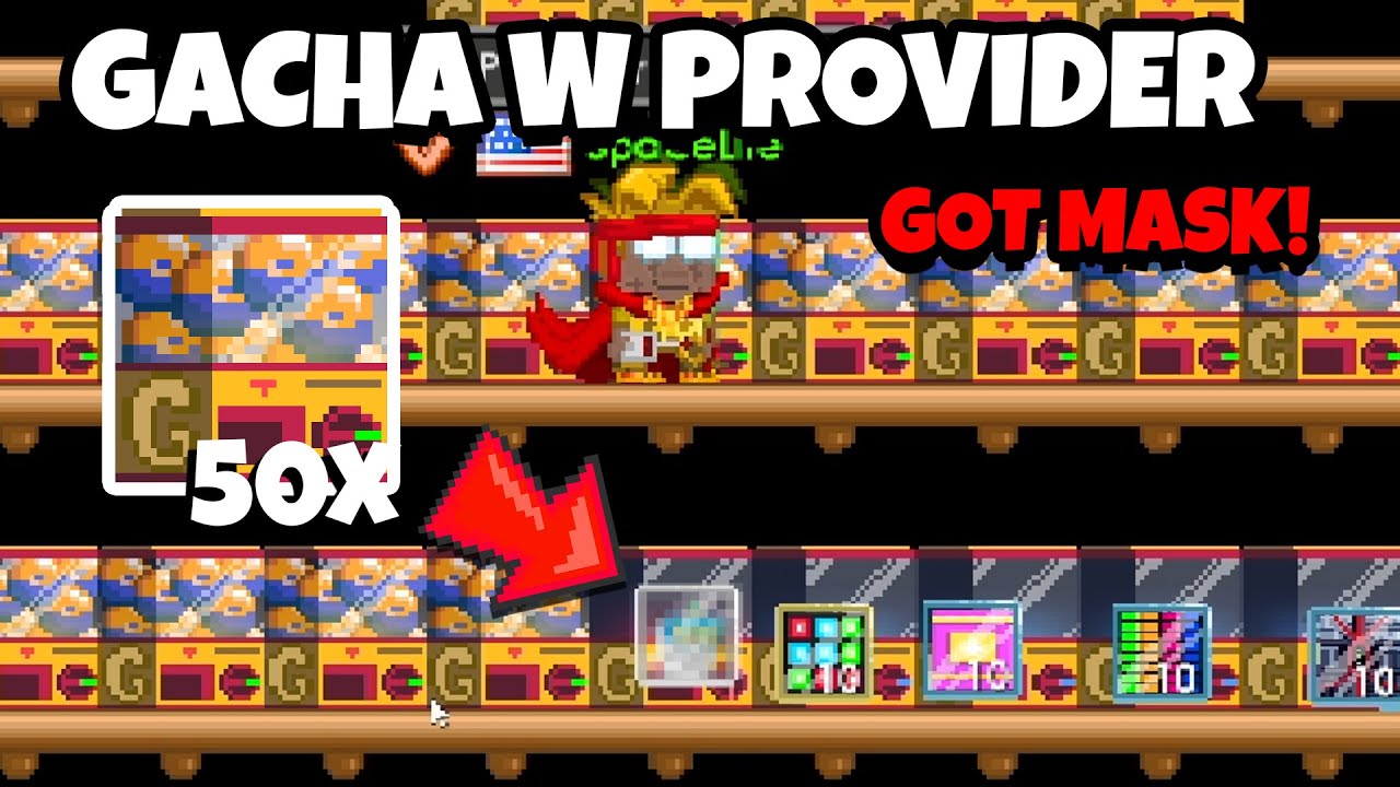 Gacha 50x Wonder Providers [GOT MASK!] | Growtopia Wonder Week - YouTube