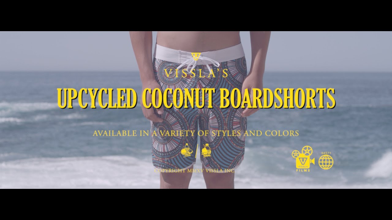 Vissla's Upcycled Coconut Stretch Boardshorts - YouTube