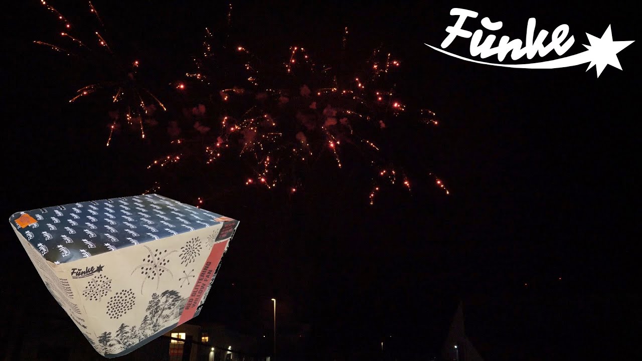 Funke Red Glittering Willow Fan - F3 - YouTube