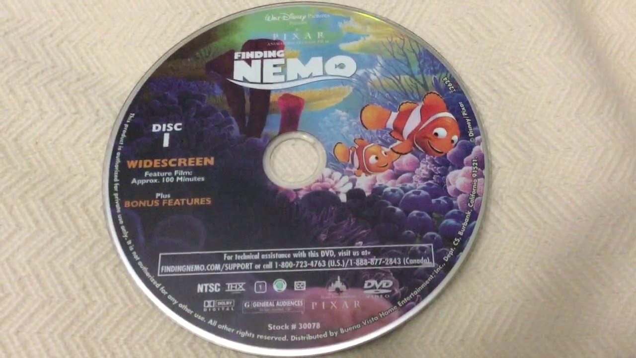 Finding Nemo 2003 DVD Overview - YouTube