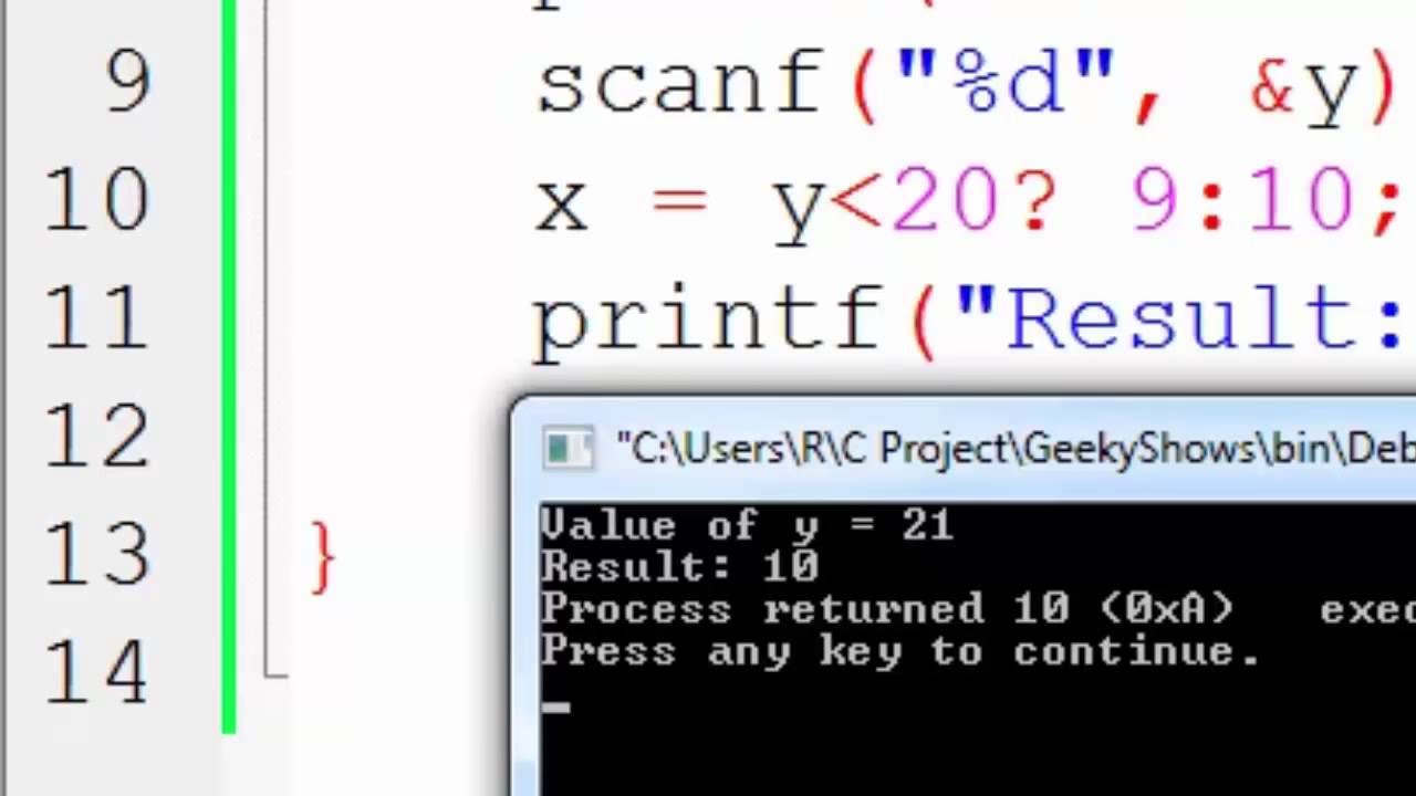 29 Conditional Or Ternary Operators In C Programming Hindi Youtube