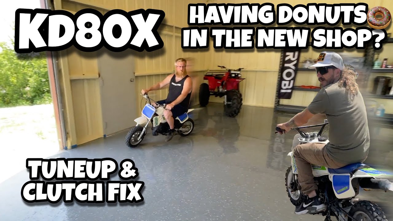 KD80X Having a donut in the new shop? | KD80X carb & clutch fix - YouTube