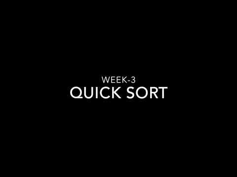Week-3 Quick Sort - YouTube