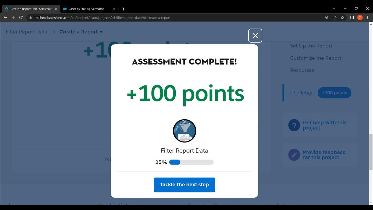 Salesforce Trailhead Create A Report Youtube