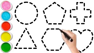 Learn to draw 2d Shapes Colors for kids | Toddler Learn... | Doovi