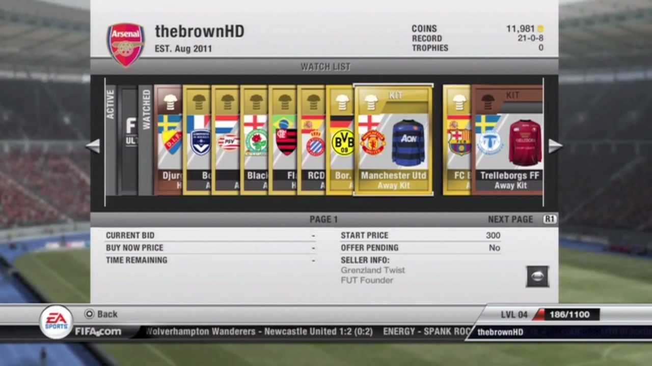 thebrownHD | The Best Fifa 12 Ultimate Team Kits part 1 | - YouTube