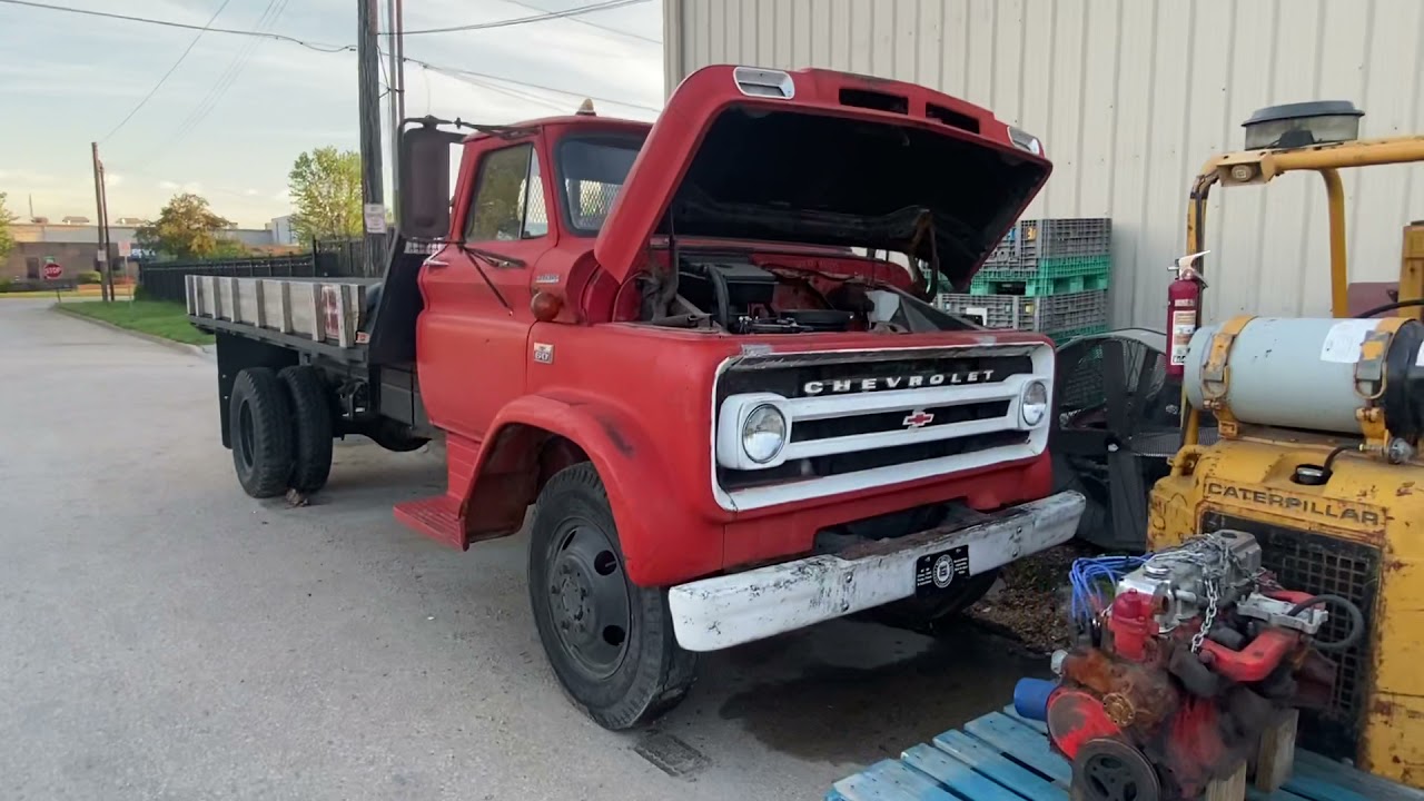 '66 Chevy C60 LCF flatbed - YouTube