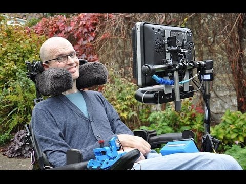 The wheelchair controlled using EYE movements - YouTube
