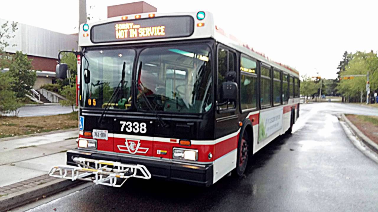 TTC 1999 New Flyer D40LF #7338 Detroit Diesel Series 50 Sound - YouTube