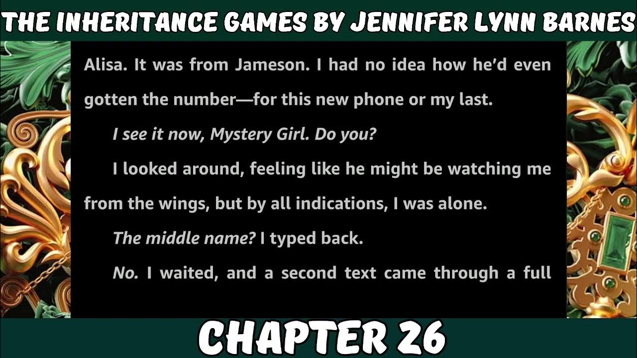 The Inheritance Games by Jennifer Lynn Barnes (Chapter 26) - YouTube