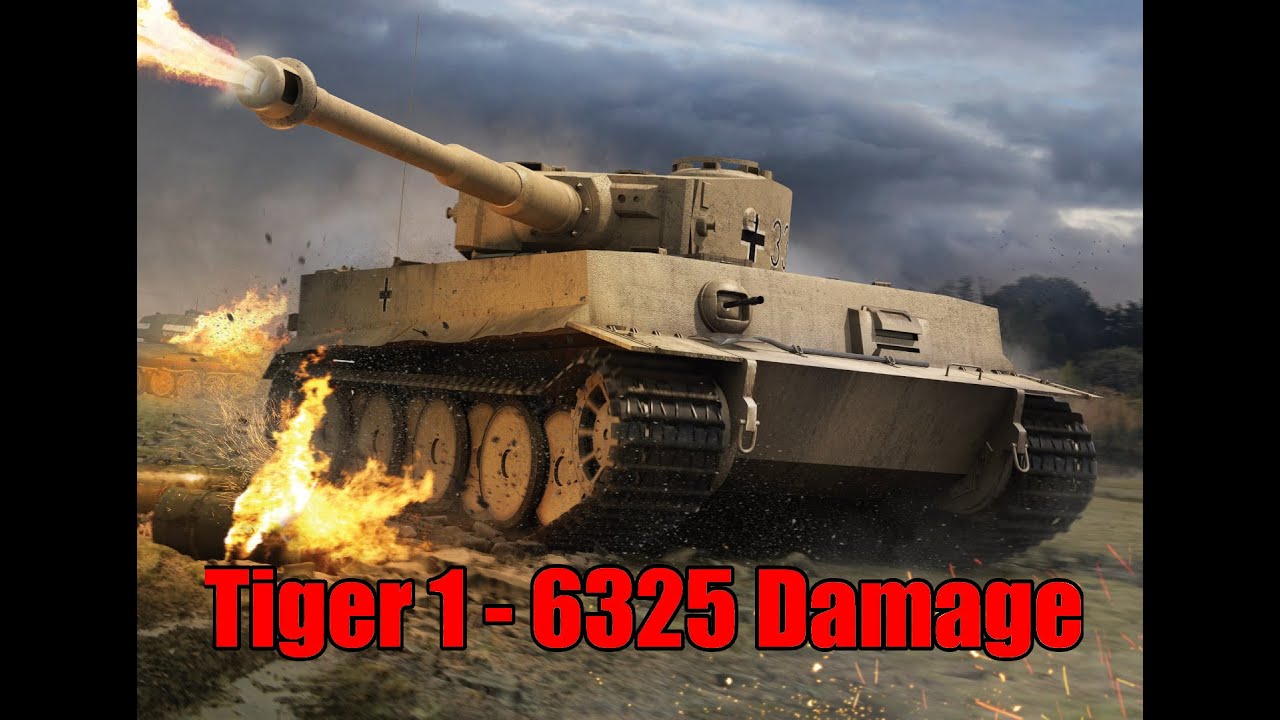 World Of Tanks Replay - Tiger 1 - 6325 Damage - YouTube
