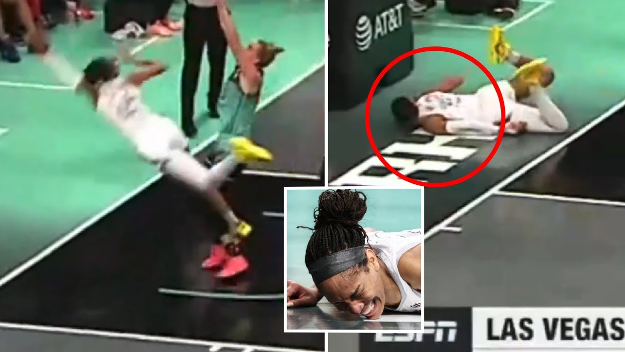 “A’ja Wilson INJURED! WNBA MVP exits vs Liberty after AWKWARD wrist ...