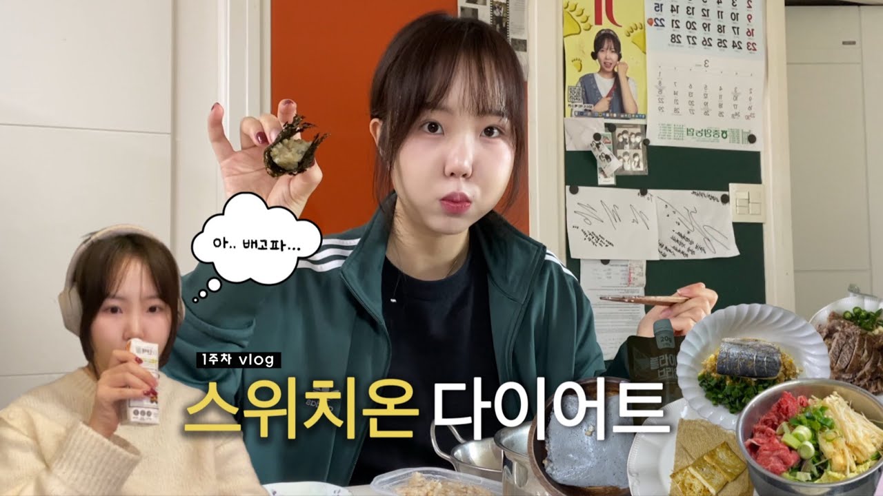Vlog 스위치온 다이어트 Ep1ㅣ3일동안 단백질 쉐이트만 먹으라고요🤦♀️ㅣ다이어트 레시피ㅣ다이어트 브이로그ㅣ먹방 브이로그ㅣ샤브샤브 보쌈 배리웨이 잇더핏