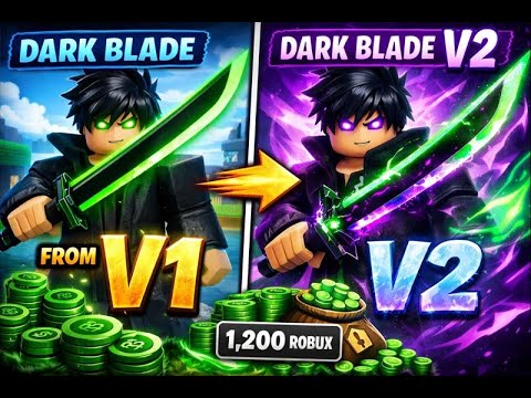Buying and updgrading Dark Blade from Blox Fruits from v1 to v2 - YouTube