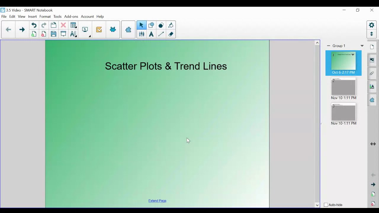 Scatter Plots and Trend Lines - YouTube