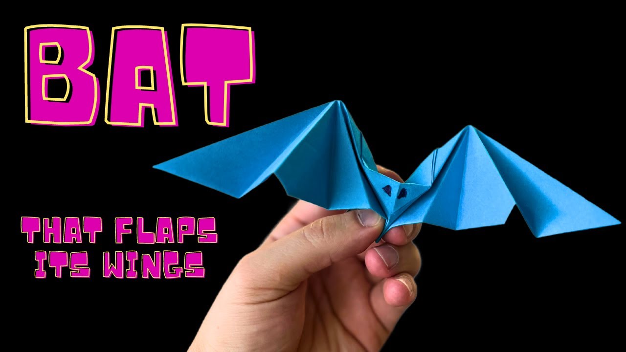 Easy Origami BAT tutorial - Origami Flapping Bat HALLOWEEN - YouTube