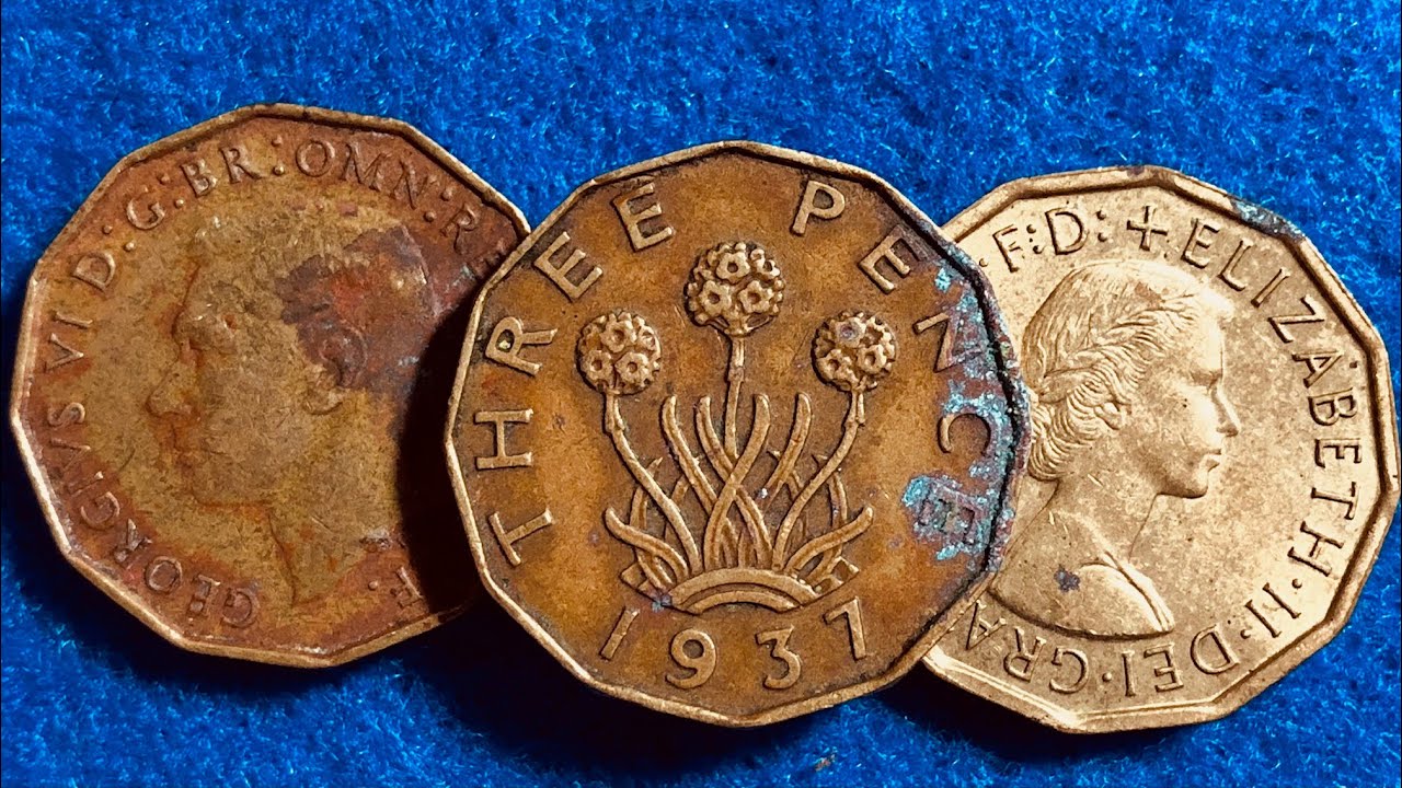 1937 UK Three Pence Coin - YouTube