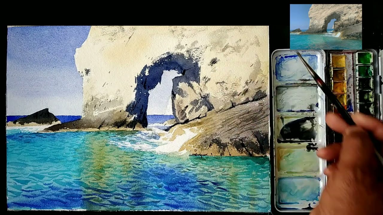 Watercolor Tutorial: Painting Realistic Rock Formations for Beginners ...