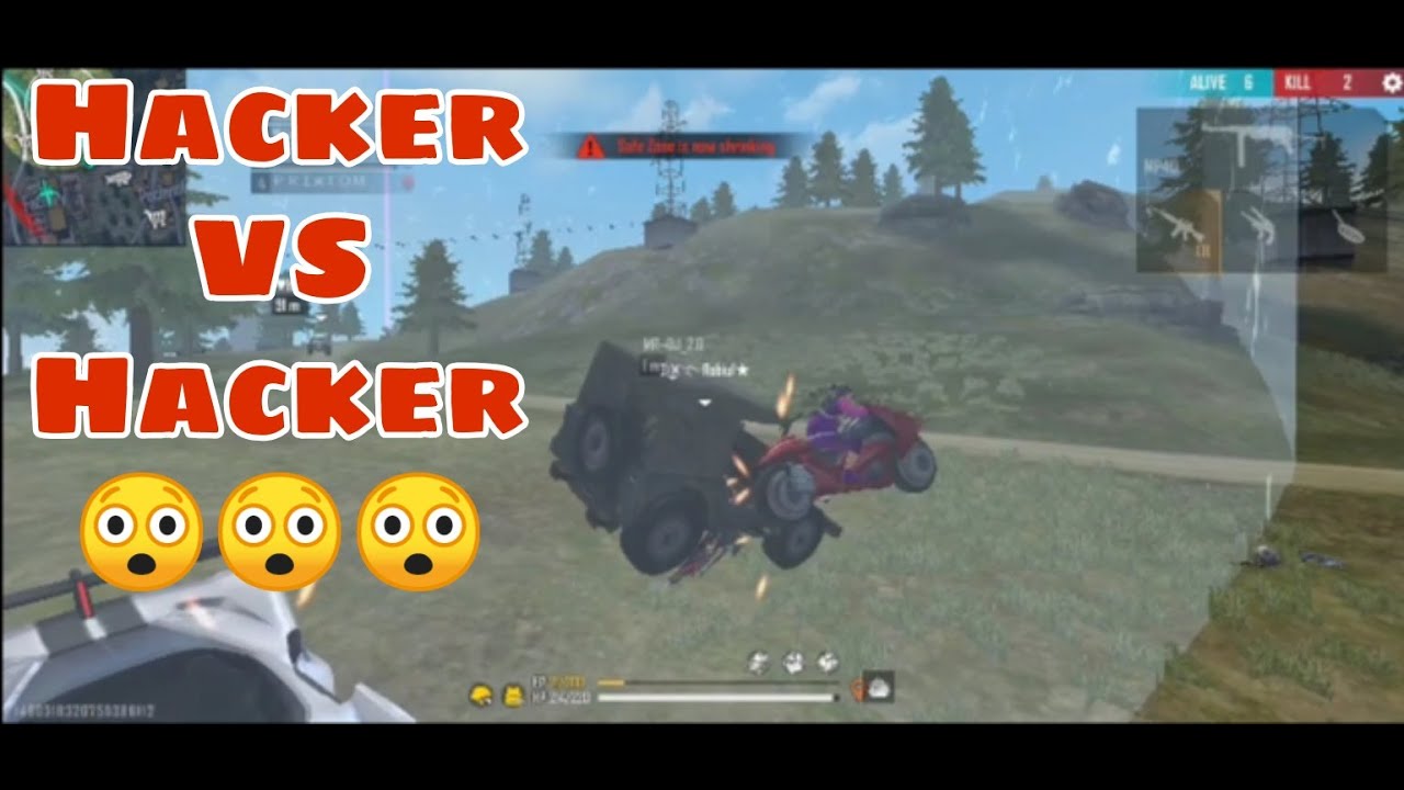 Vehicle Hacker VS Motorcycle Hacker OP Gameplay in BR Rank🤣🤣🤣.#FreeFire ...