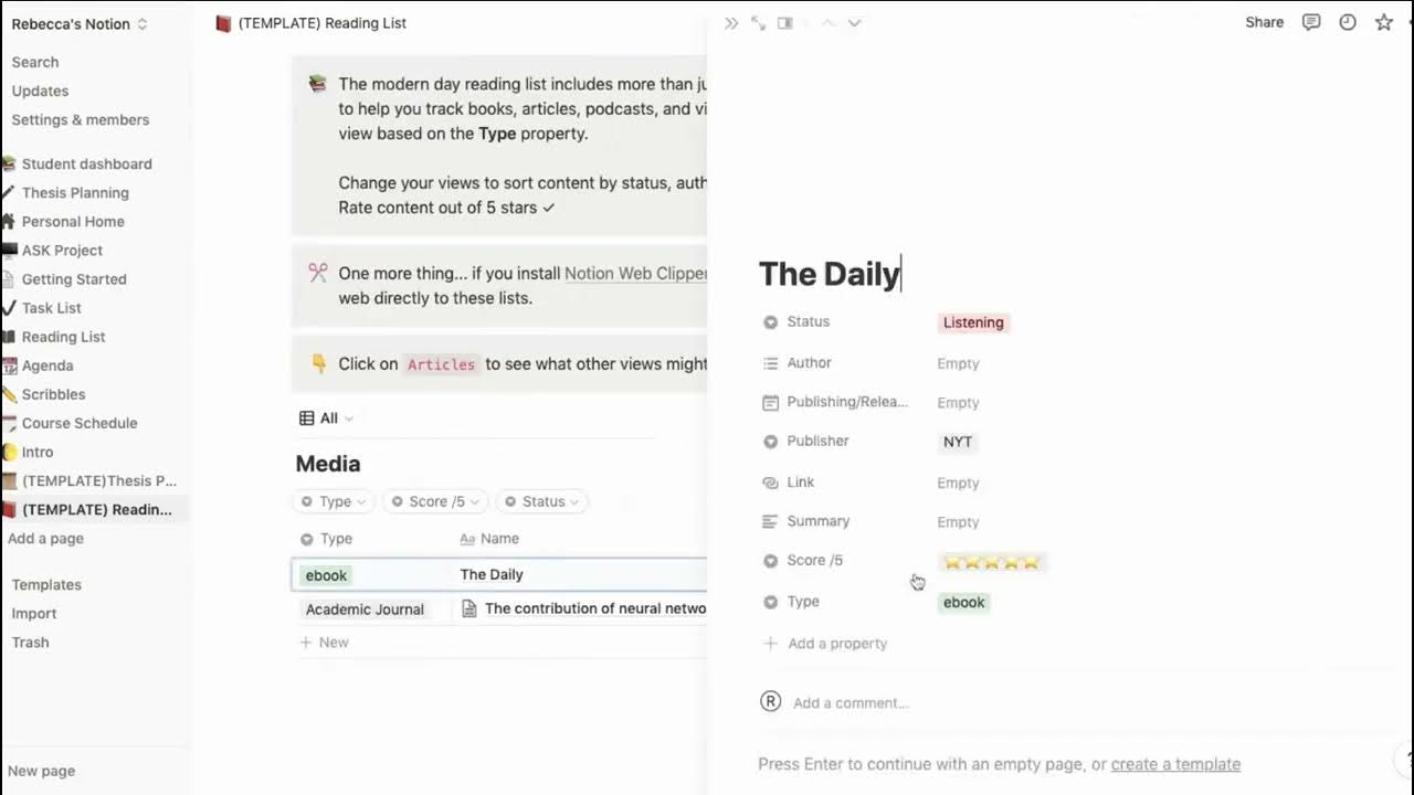 Reading List - YouTube