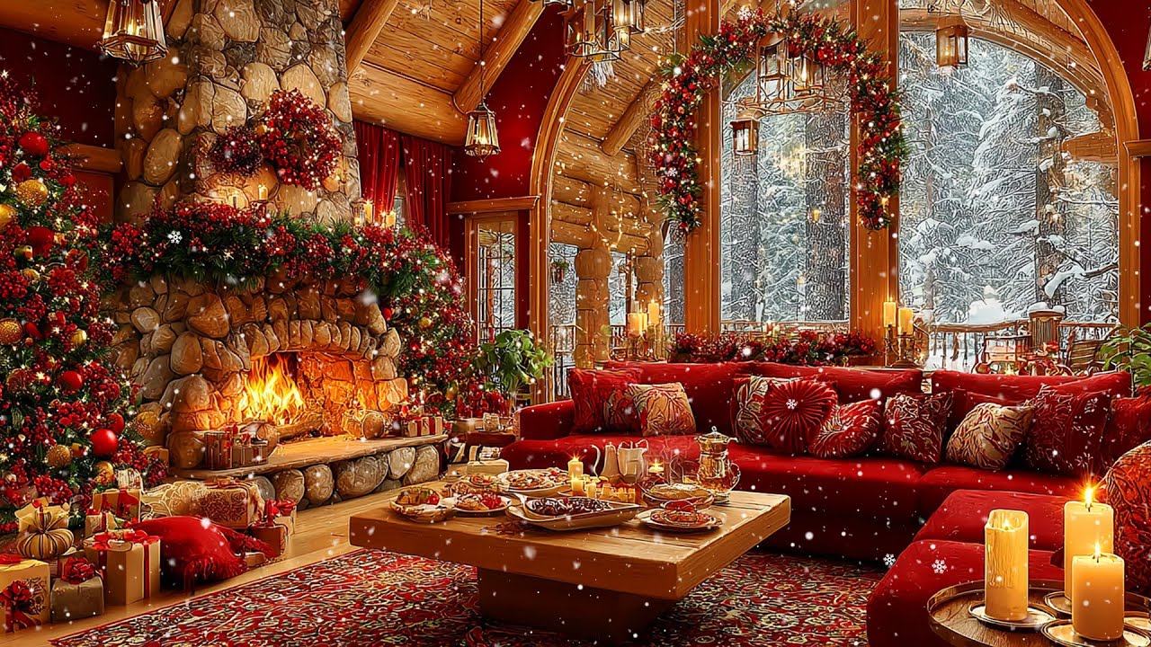Peaceful Christmas Music for Relaxation 🎄 Soothing Christmas Ambience 🔥 ...