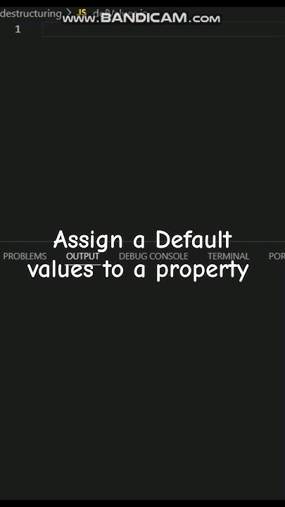 How to set DEFAULT value in JavaScript ? ( Destructuring) #shorts #trendingshorts - YouTube
