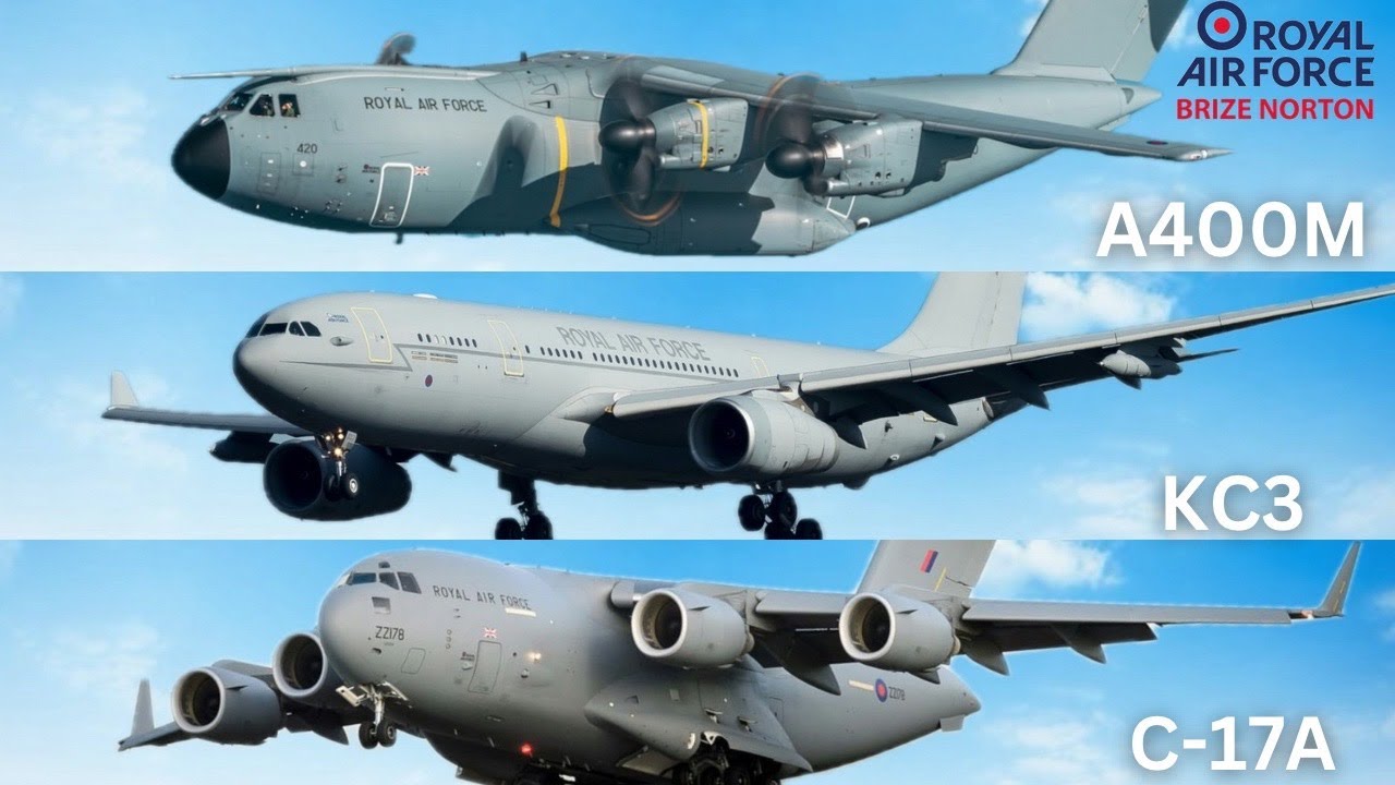 Airbus A400M Atlas, Airbus KC3 Voyager & Boeing C-17 Globemaster III at ...