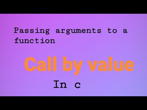 Passing arguments to a function | call by value - YouTube