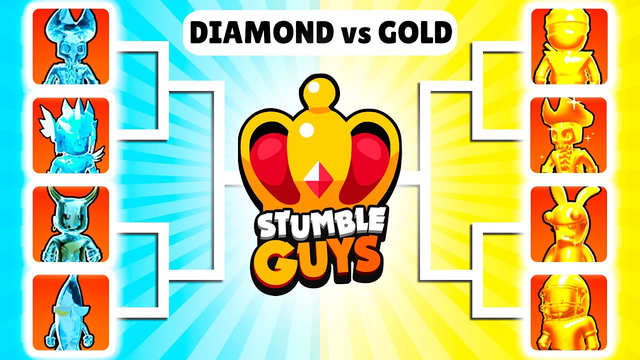 DIAMOND SKINS VS GOLD SKINS 🔥 Stumble Guys Tournament - YouTube