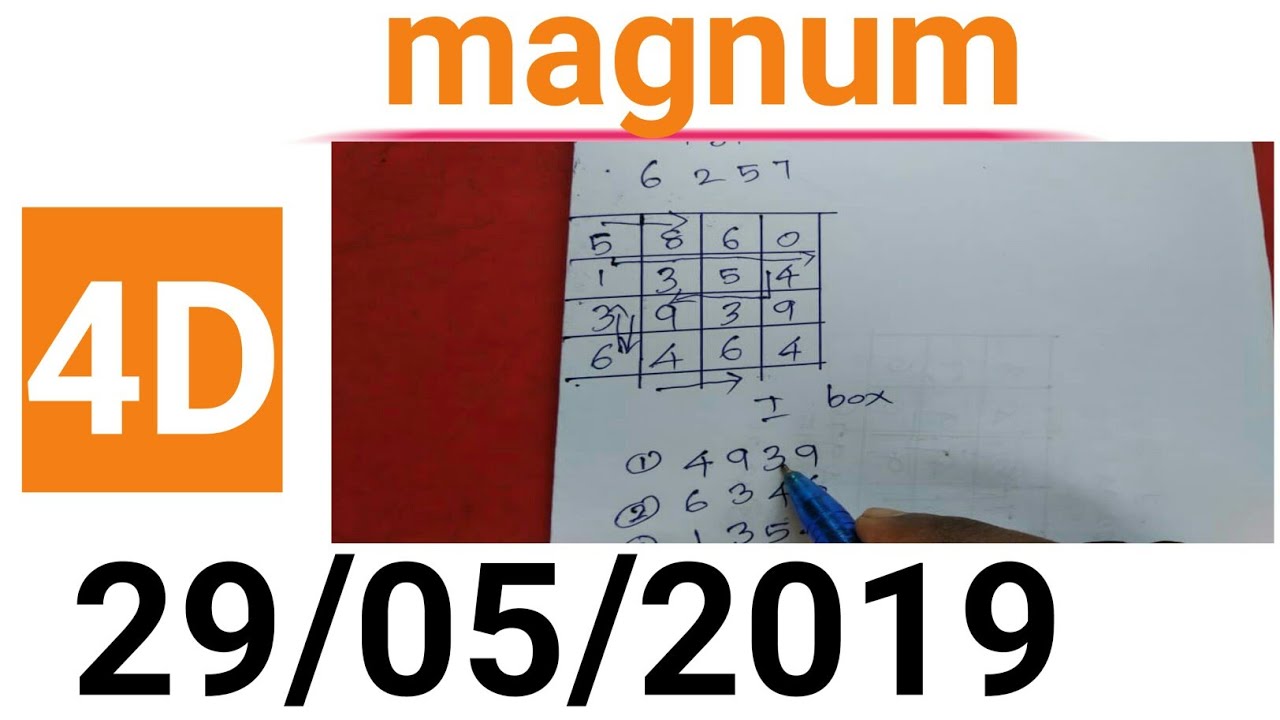 Magnum 4d tips number today 29/05/2019 - YouTube