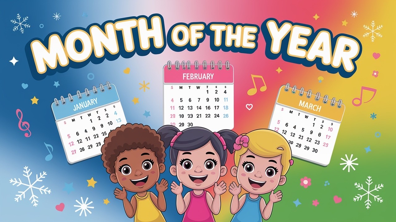 Months of the Year for Kids! Part 1: January, February & March Rhymes ...