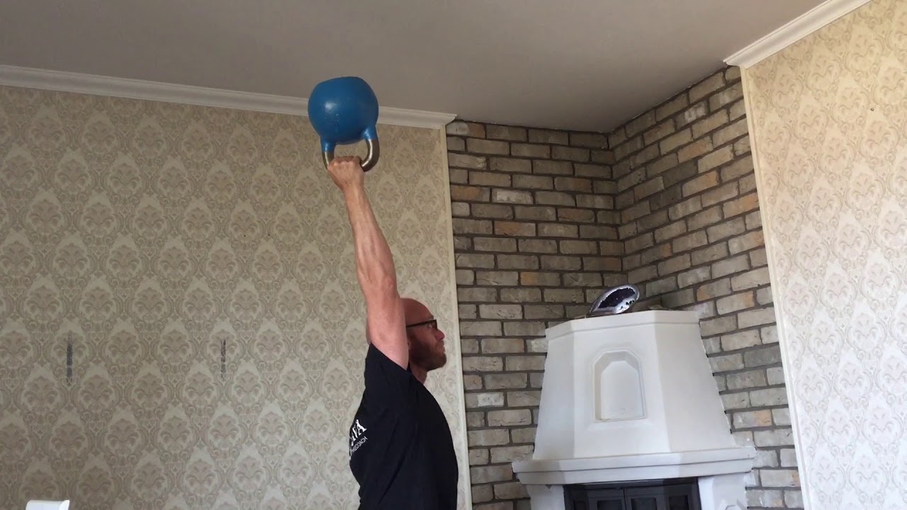 Bottom up kettlebell press - YouTube