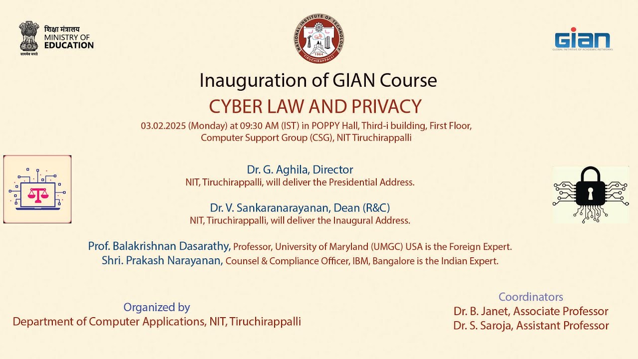 Inauguration of GIAN Course - YouTube